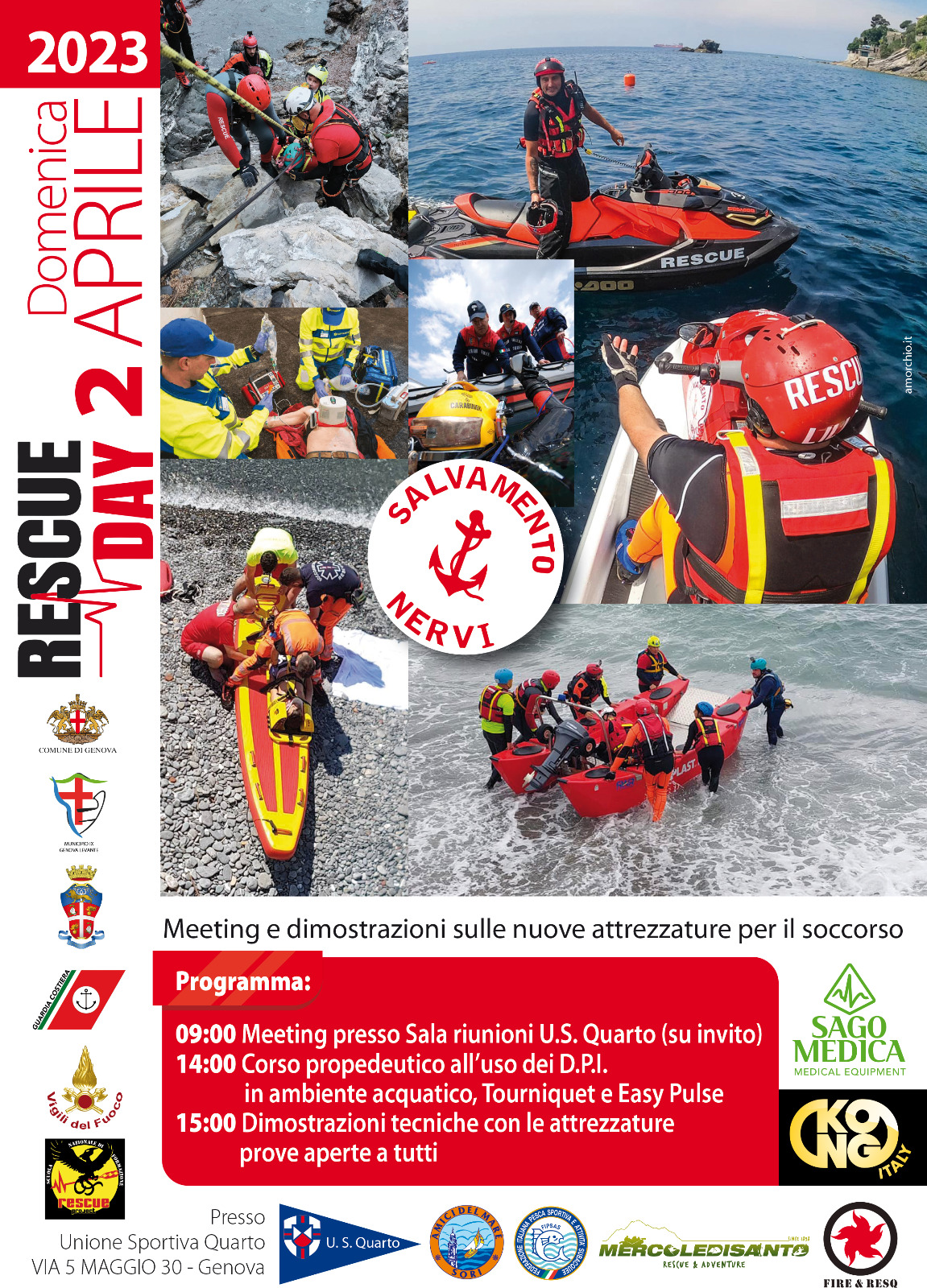 Evento “RESCUE DAY”: 2 Aprile a Genova – Società Nazionale di Salvamento